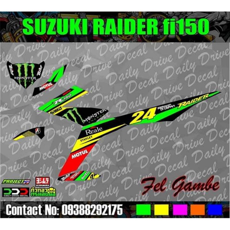 RAIDER 150 FI DECALS | Shopee Philippines