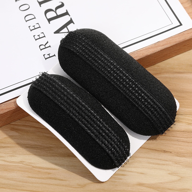 2 Pieces/Bag Velcro Hair Pad Fluffy BB Hair Clip for Women Sponge Pad ...