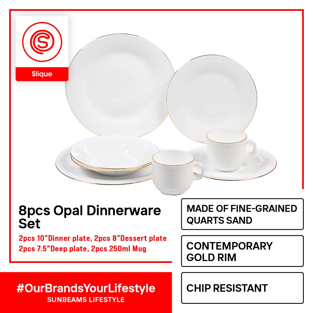 Signature by SLIQUE Opal Dinnerware sets | dinner plate | dessert plate ...
