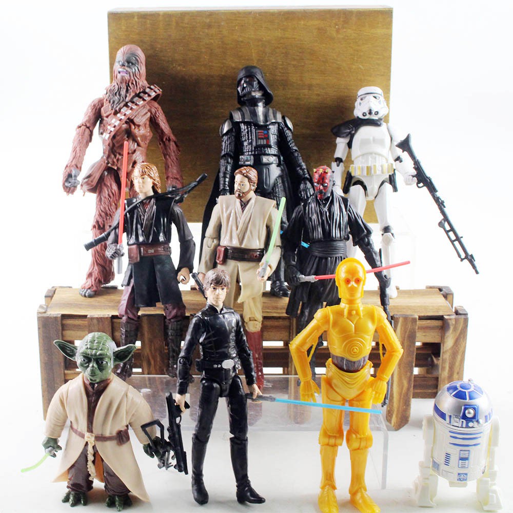 Star Wars Luke Anakin Obi Wan Darth Maul Master Skywalker C-3PO R2-D2 ...