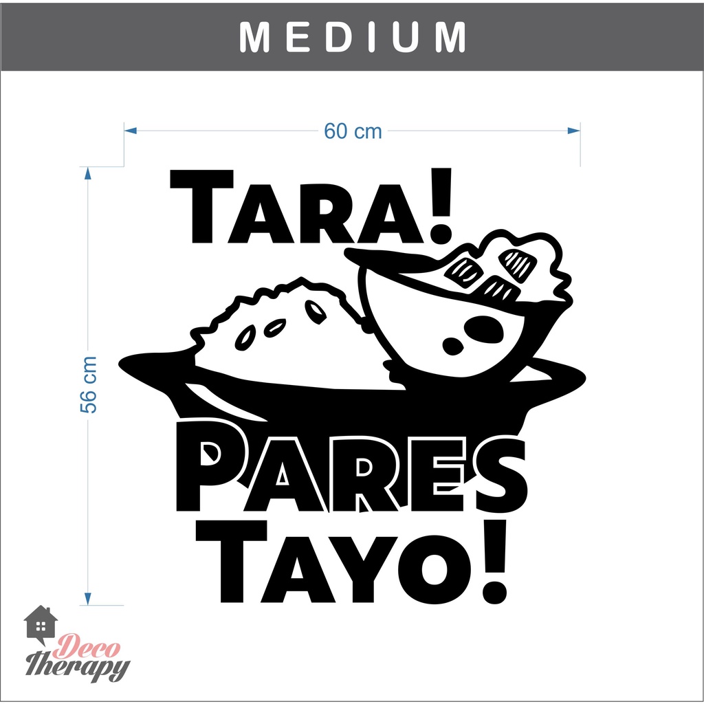 Tara Pares Tayo Design Wall Sticker Decotherapy | Shopee Philippines