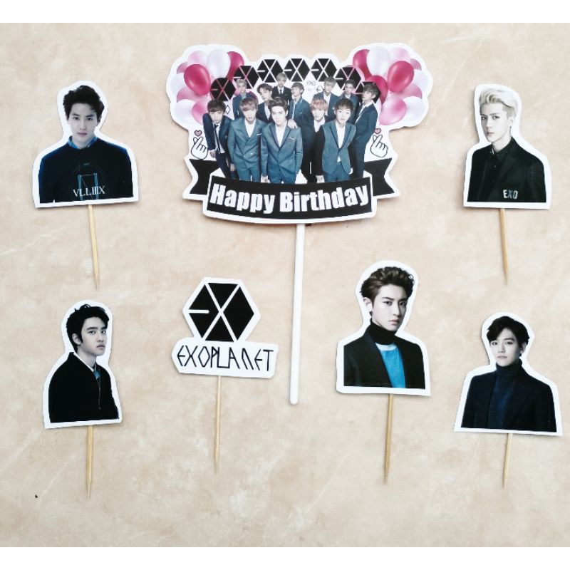 Exoplanet Exo Planet Boyband character birthday cake topper decoration ...