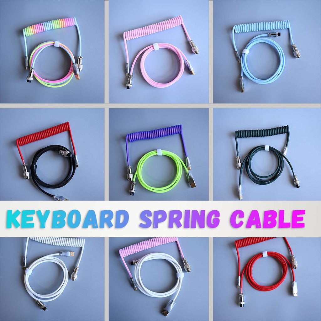 8K Mechanical Keyboard Type-C Cable - Custom Spring USB Charging Data ...