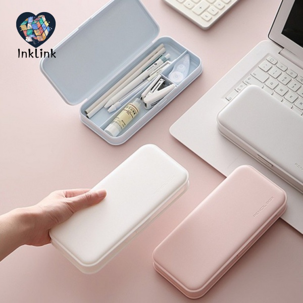 New cute plastic pencil case stationery storage pencil bag Korean ...