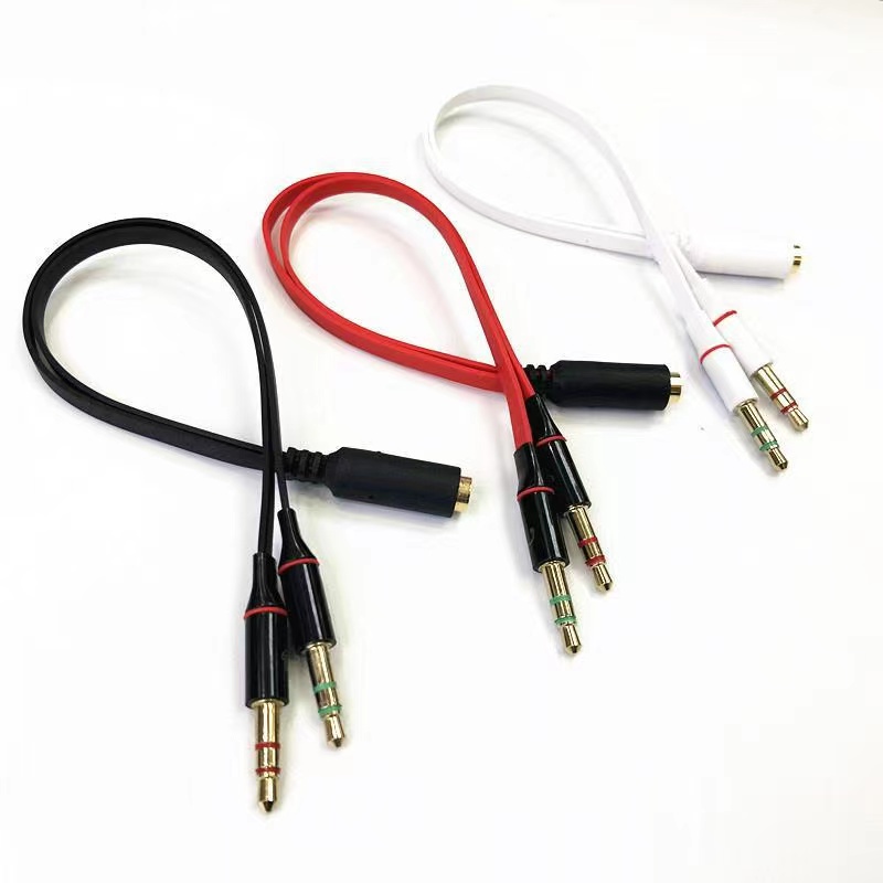 3.5mm Stereo Female to 2 Male Headset Mic Y Splitter | Shopee Philippines