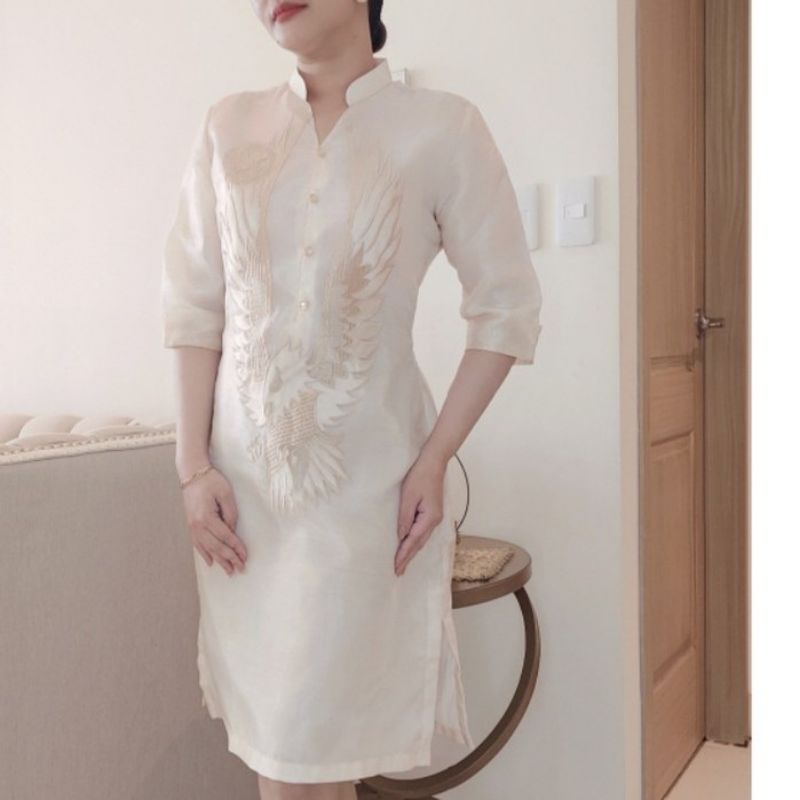 Dress barong / eagle barong for ladies | Shopee Philippines