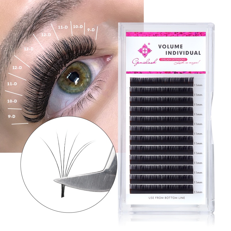 Genielash 1pc all size individual eyelash extension supplies premium ...