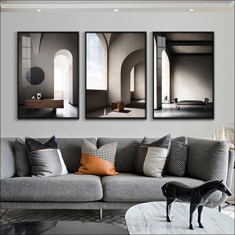 Modern Abstract Geometric Art Canvas Painting Decoration Waterproof ...