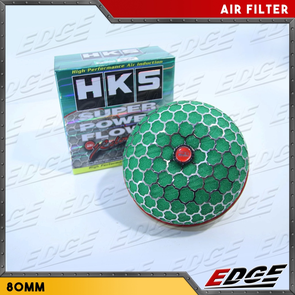 HKS Super Power Flow Air Induction Filter - 80mm // Round Mushroom Car Cleaner Flow High ...