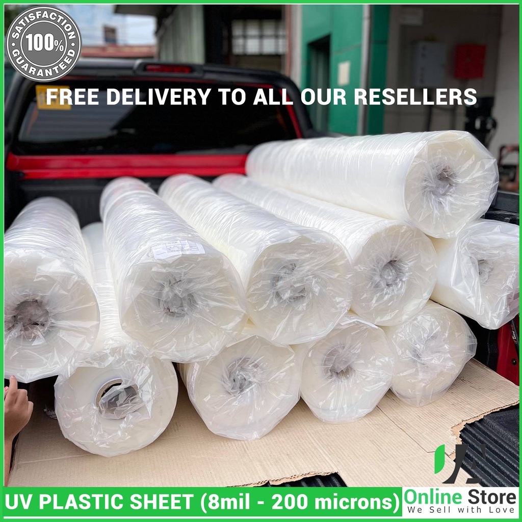 Polyethylene UV Plastic Sheet 3m x 100m (8mil - 200 Microns) - For ...