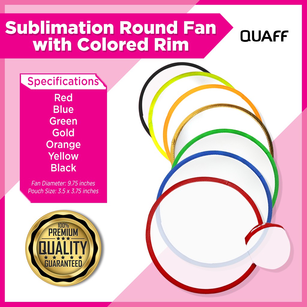 (5pcs) Blank Printable Foldable Round Fan Rim Color | Shopee Philippines