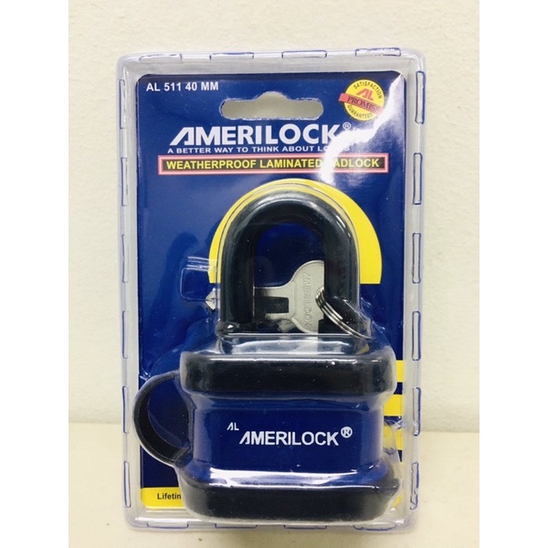 AMERILOCK Weatherproof Laminated Padlock 40mm | Shopee Philippines