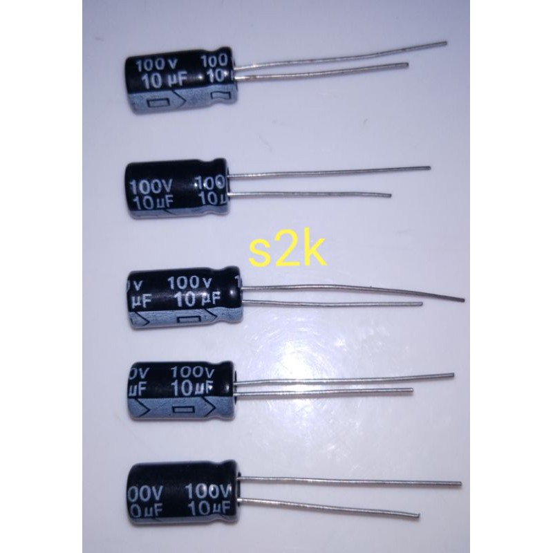 electrolytic capacitor 100v 10uf 10pcs good quality caps | Shopee ...