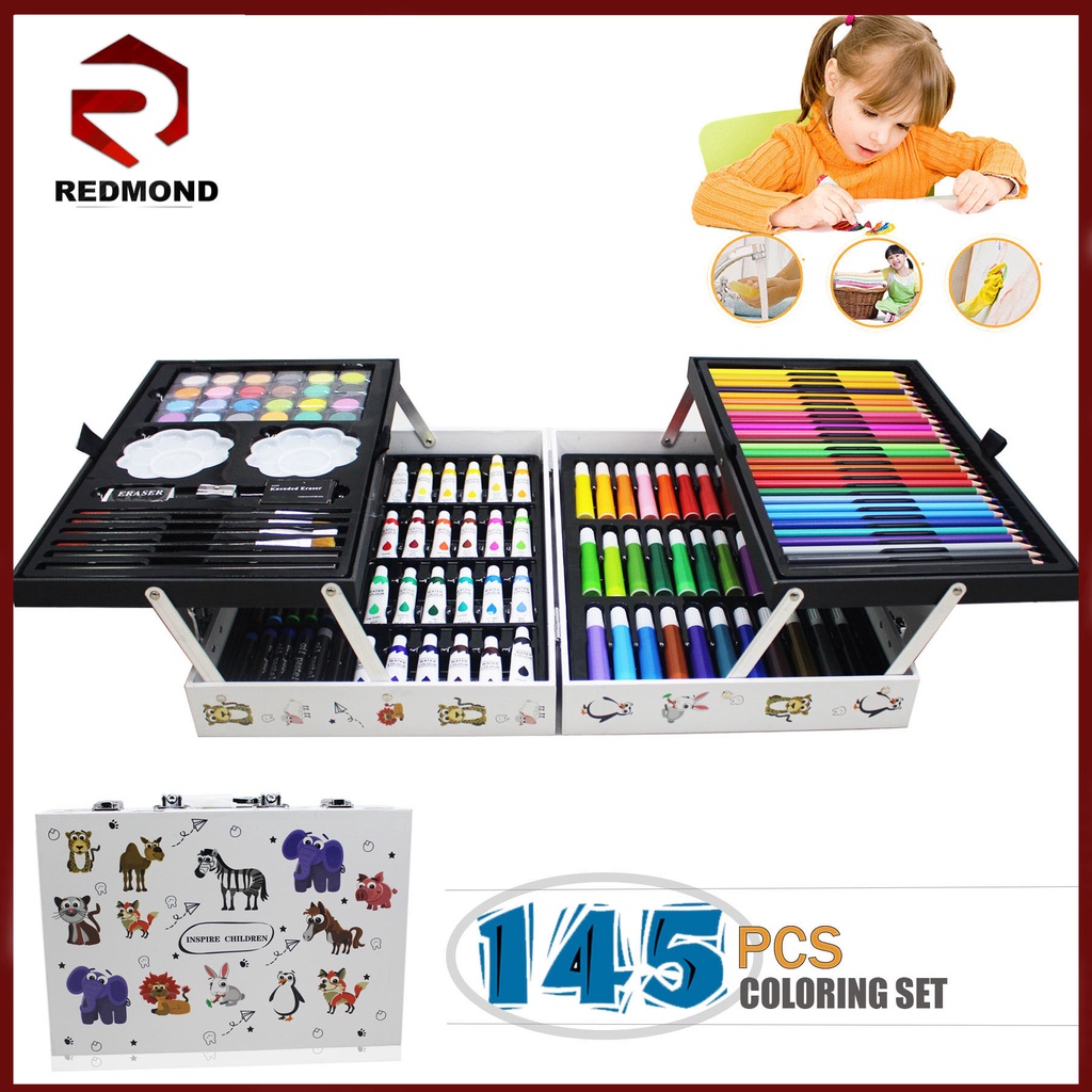 Redmond 145 Pcs. Art Coloring Drawing Painting Set | Shopee Philippines