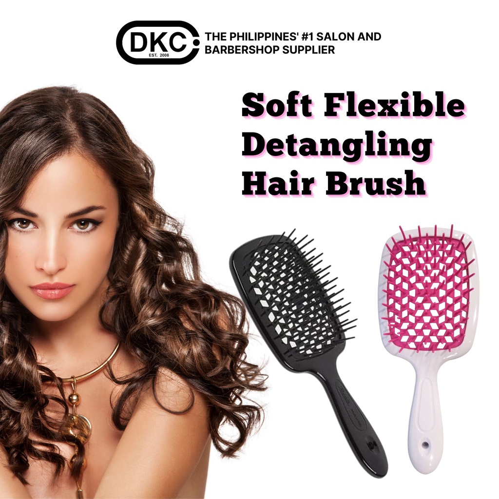 Carrie Soft Bristle Detangler Paddle Hair Brush Wet Brush Ultra Light ...