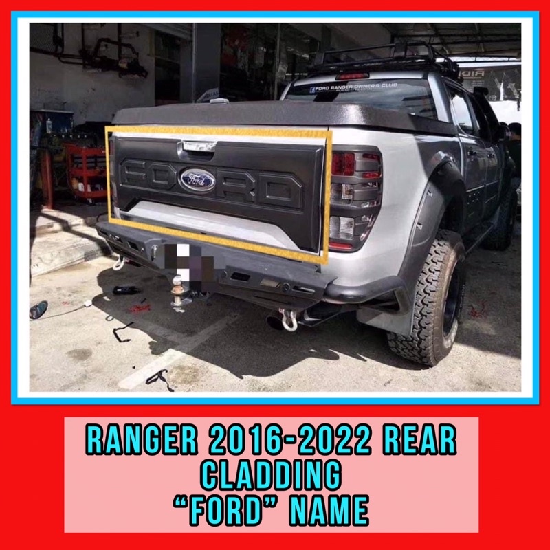 FORD RANGER REAR CLADDING FORD NAME | Shopee Philippines