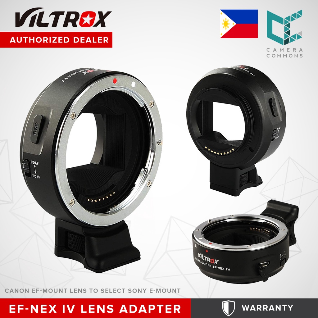 Viltrox EF-NEX IV Lens Mount Adapter for EF-Mount Lens to Select E-Mount Cameras | Shopee ...