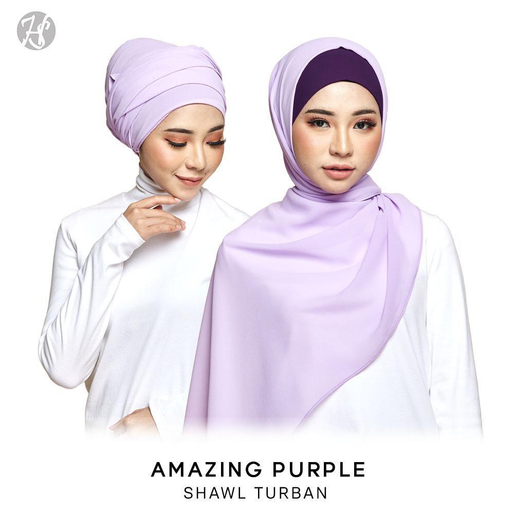 SHAWL TURBAN AMAZING PURPLE (ORIGINAL) | Shopee Philippines