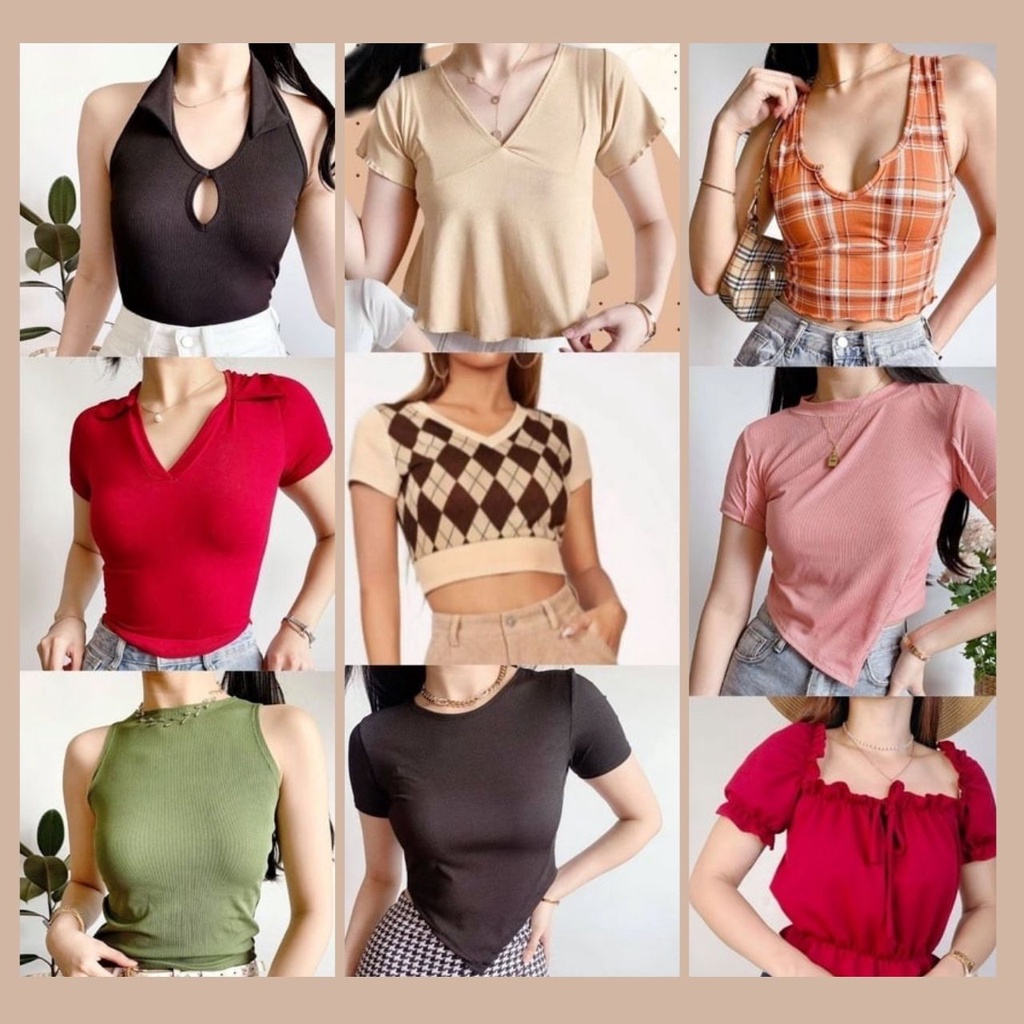 SALE! Assorted Cropped Tops | High-Quality Fabric, Random Selection ...
