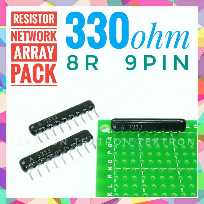 Resistor 330ohm 8R 9Pin R network array pack SIP 330 ohm | Shopee ...