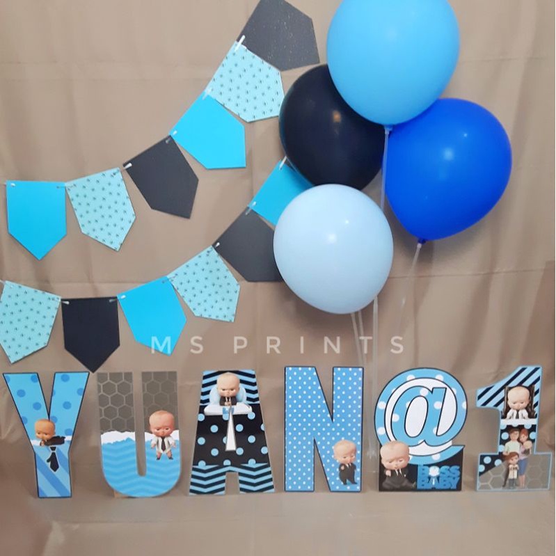 Boss Baby Letter Standee with stand ( price per letter) / Backdrop ...