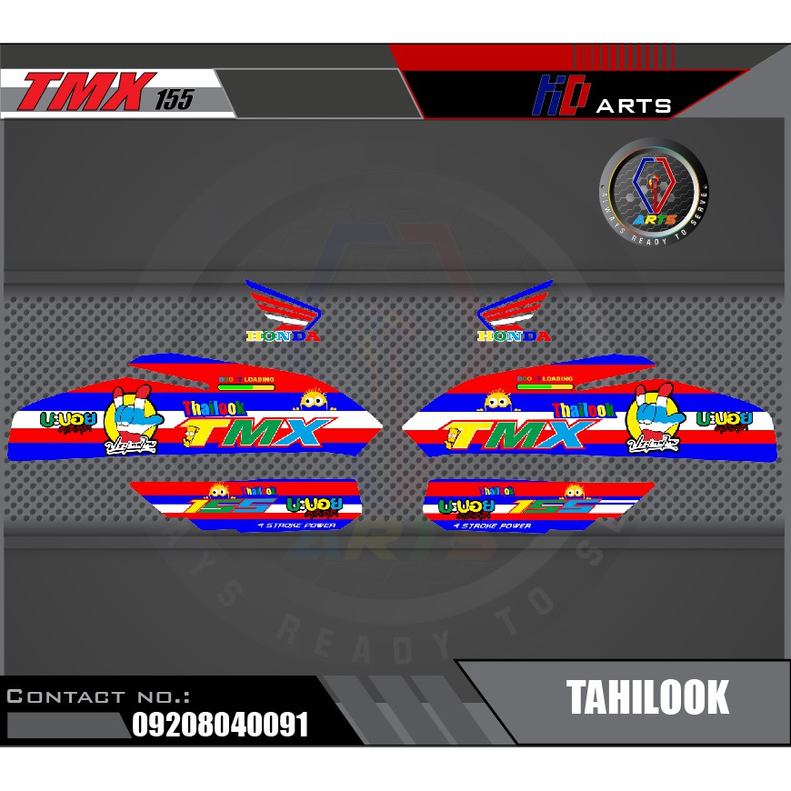 TMX 155 Decals "Thai Look" : Customized Motorcycle Decals, Laminated ...