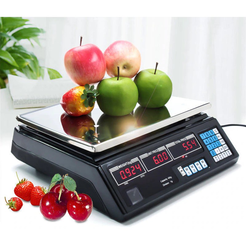 Rechargeable Digital price computing scale 1kg to 40kg | Shopee Philippines