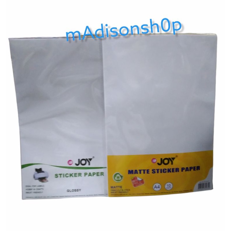 Sticker Paper A4size 10's (Glossy, Matte) | Shopee Philippines