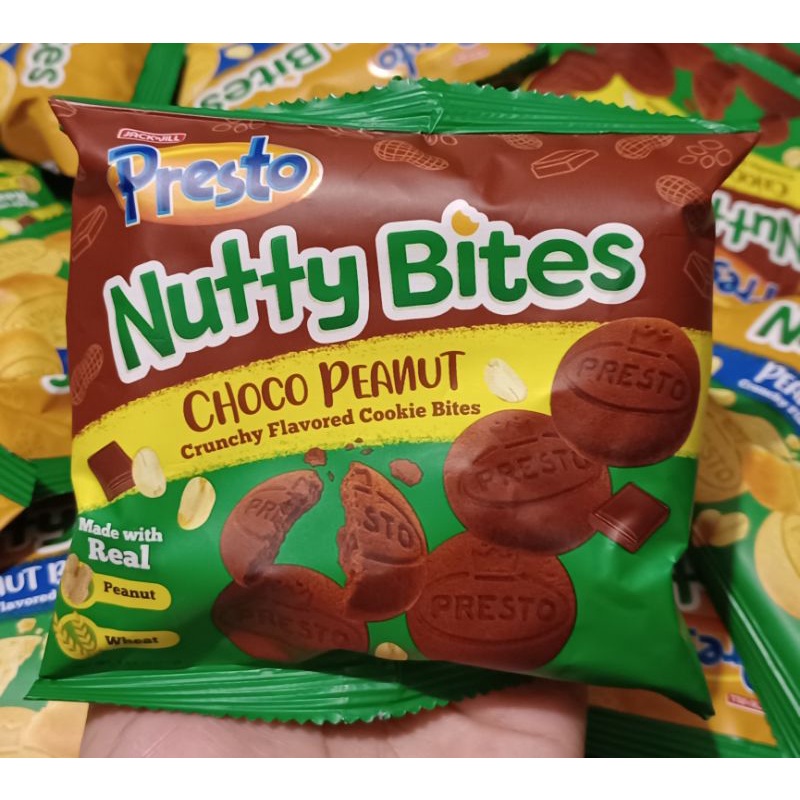 Presto Nutty Bites Choco Peanut/Peanut 32g | Shopee Philippines