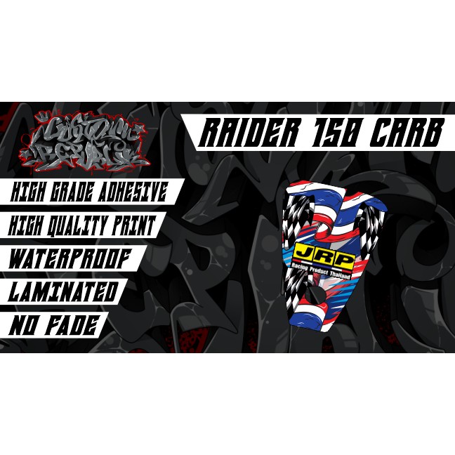 Raider 150 Carb Gas Tank Sticker (JRP) | Shopee Philippines