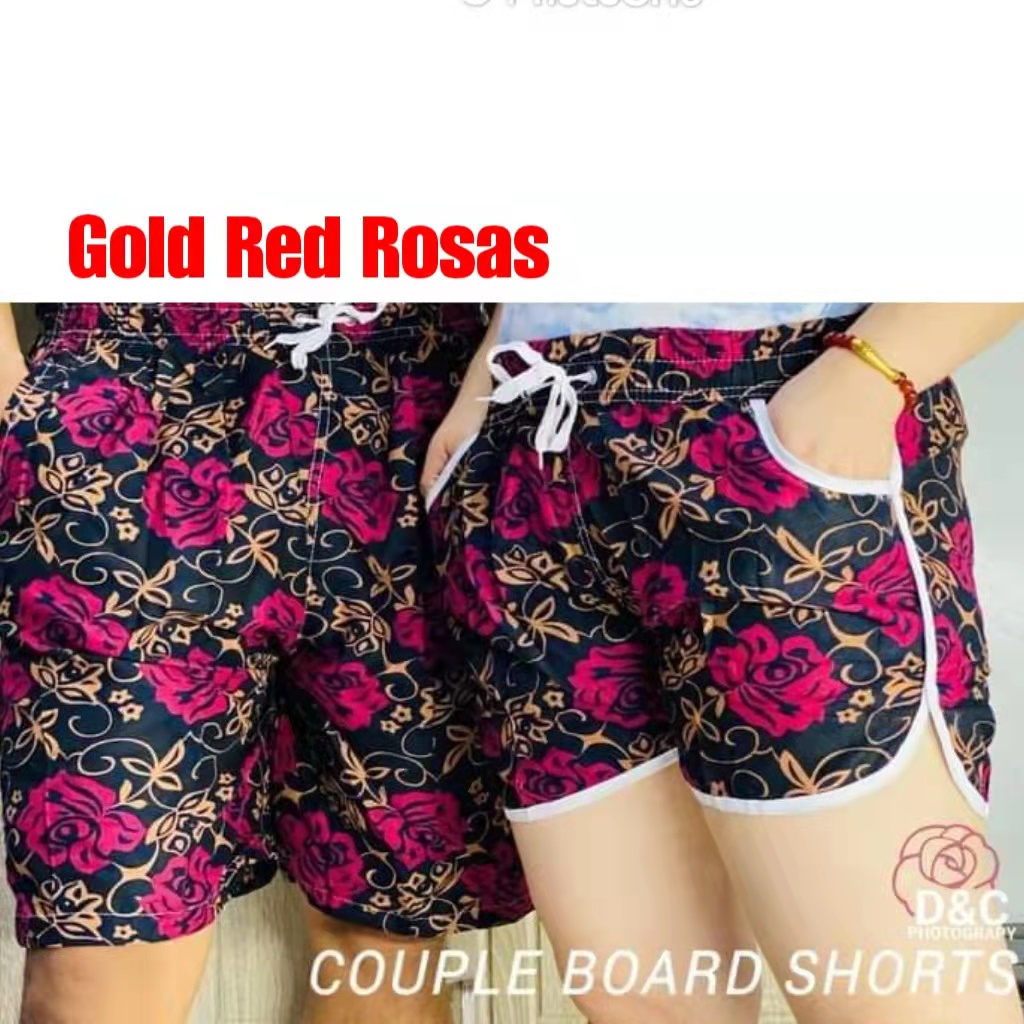 SSFashion COUPLE SHORTS printed Swimwear 2pcs Set | Shopee Philippines