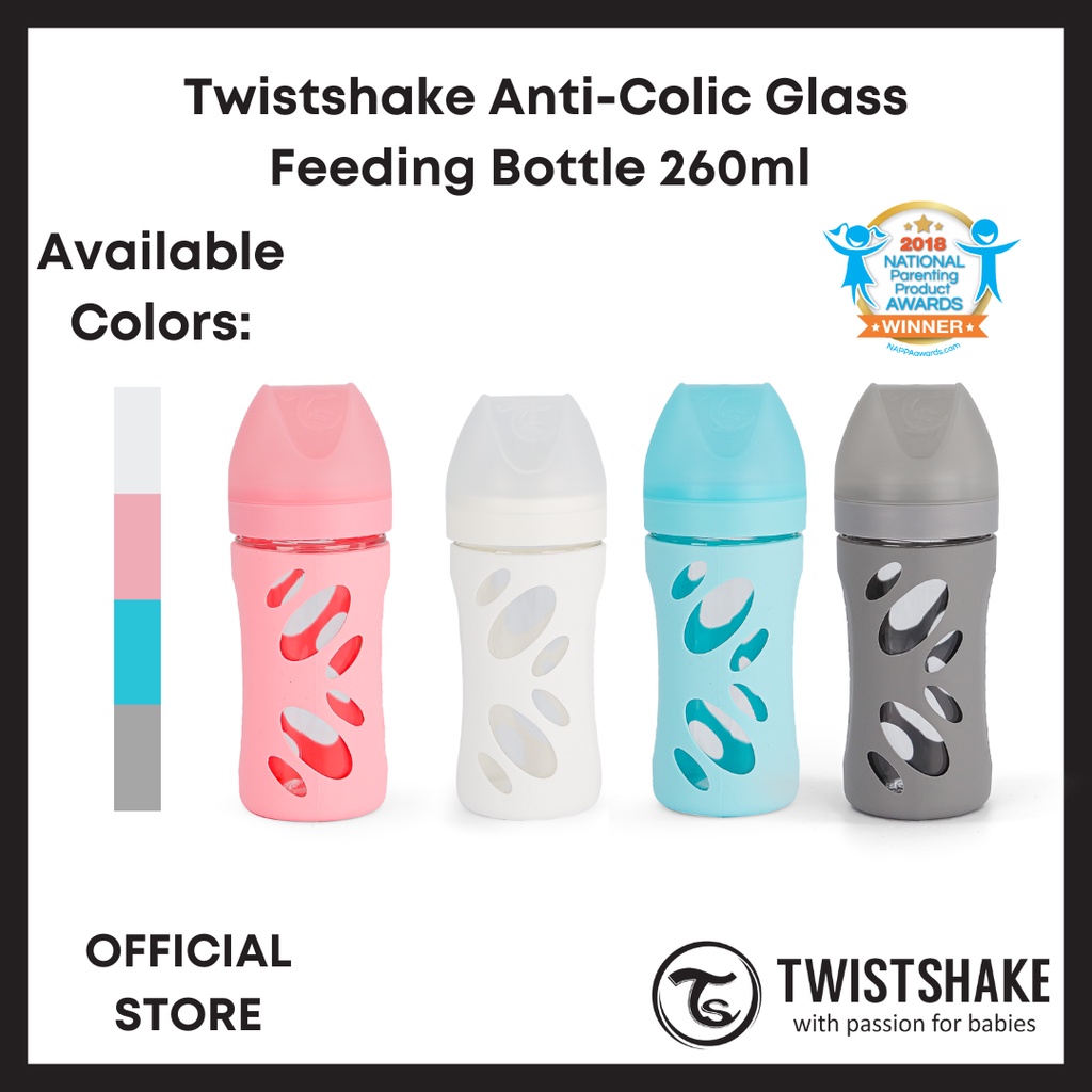 Twistshake Feeding Bottle Glass Anti-Colic 260ml | Shopee Philippines
