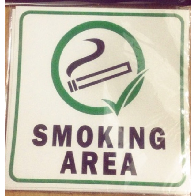 Smoking Area Sticker 15x15cm | Shopee Philippines