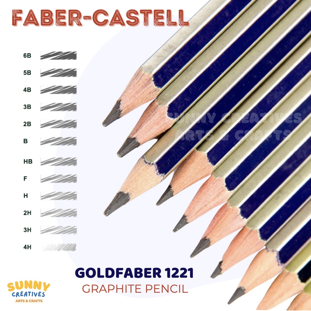 FABER-CASTELL Goldfaber 1221 Graphite Pencil | Sketch Pencil | Shopee ...