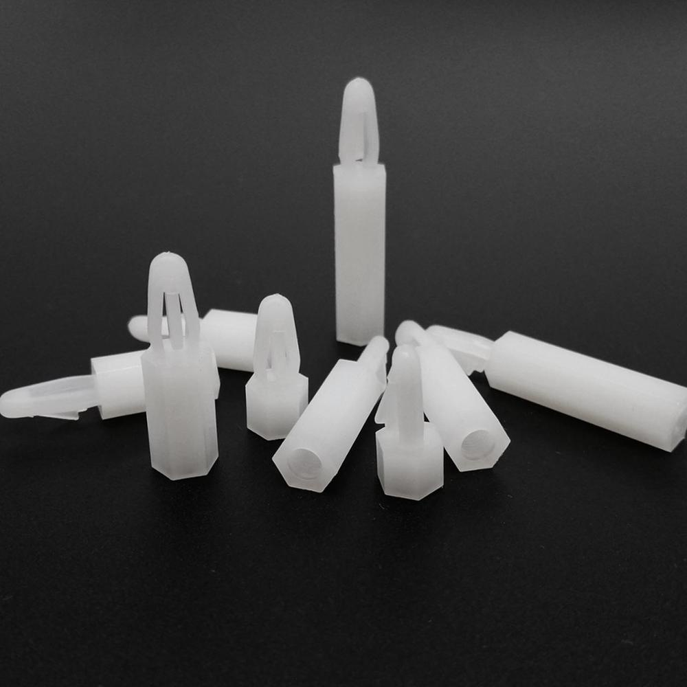 25pcs M3 Hex Hexagon Female Nylon Plastic Standoff Spacer Lock Clip on ...