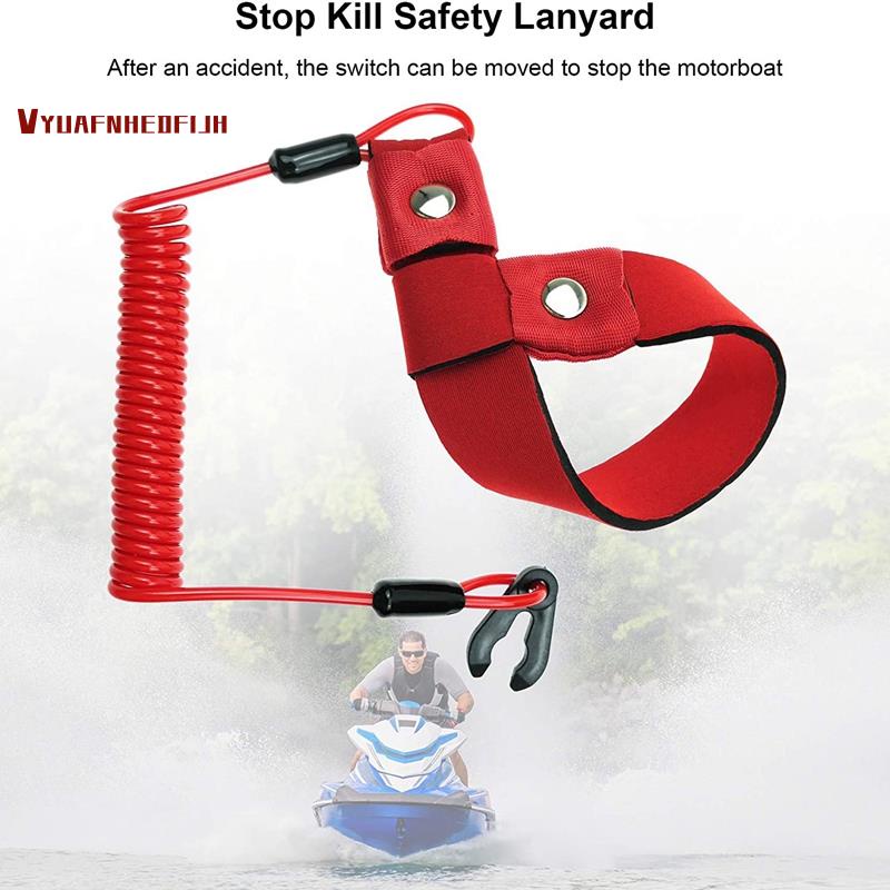Stop Kill Safety Lanyard Fits Handlebar Switch Key Floating Emergency ...