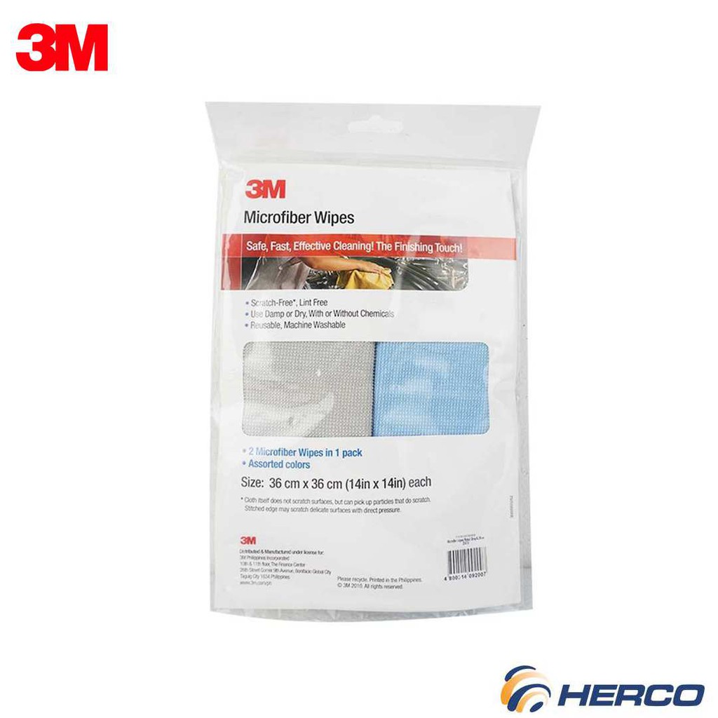 3M Microfiber Cloth Wipes Gray & Light Blue | Shopee Philippines