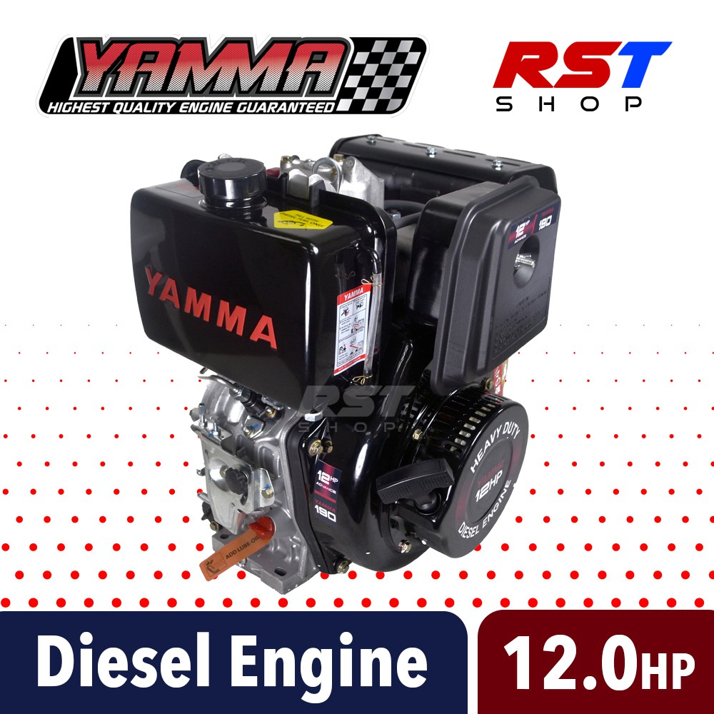 YAMMA 12HP Air Cooled Diesel Engine High Speed or Low Speed [RST Shop ...