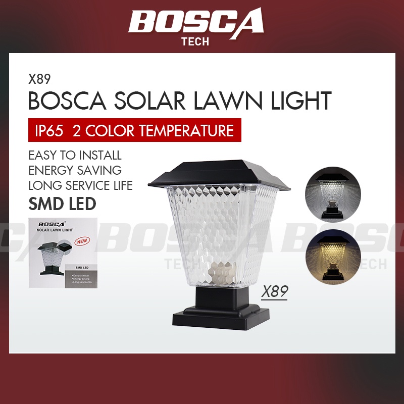 BOSCA Solar Lawn Light X89 17CM 2 Color temperature Automatic light ...