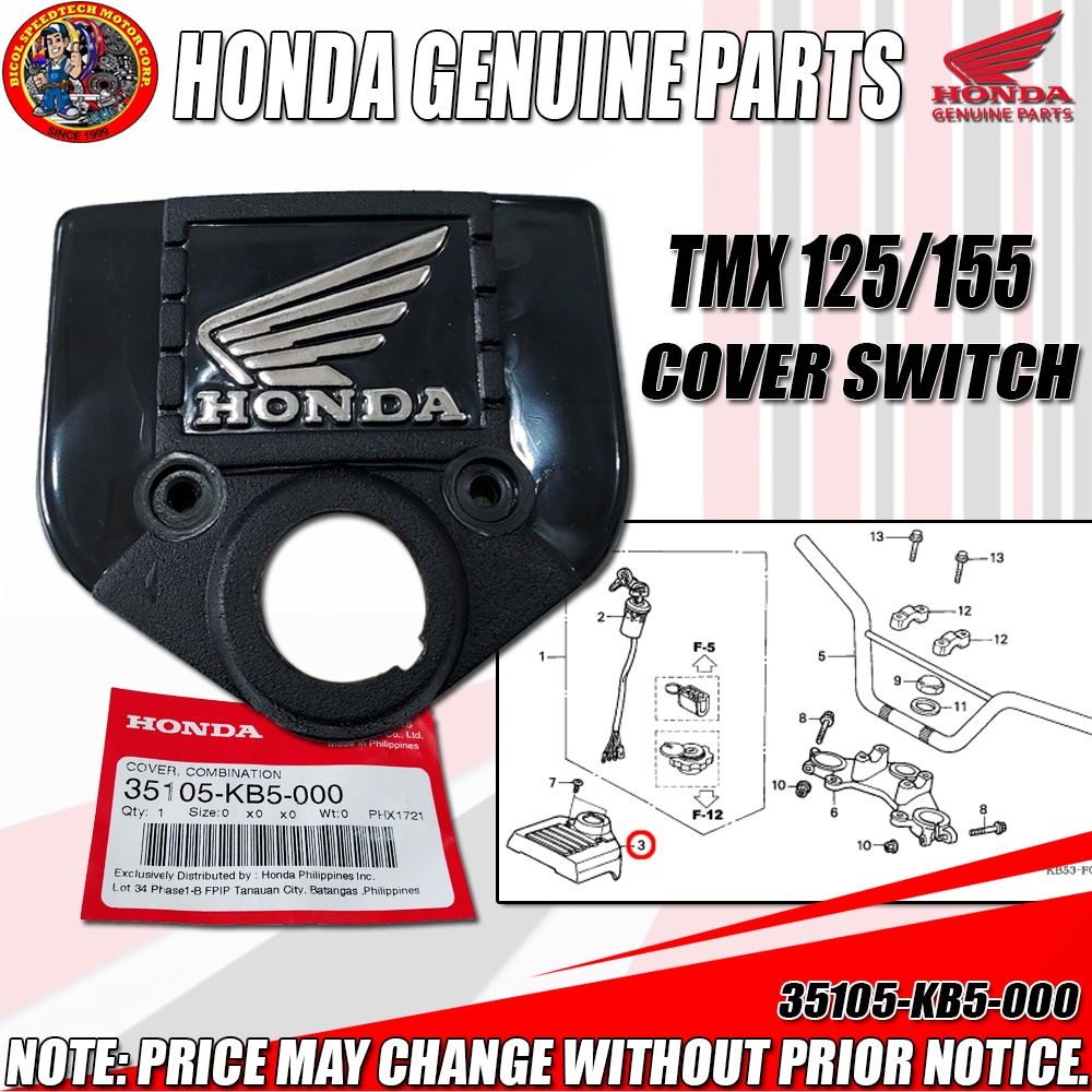 TMX 125/155 COVER SWITCH (HPI) (Genuine: 35105-KB5-000) | Shopee ...