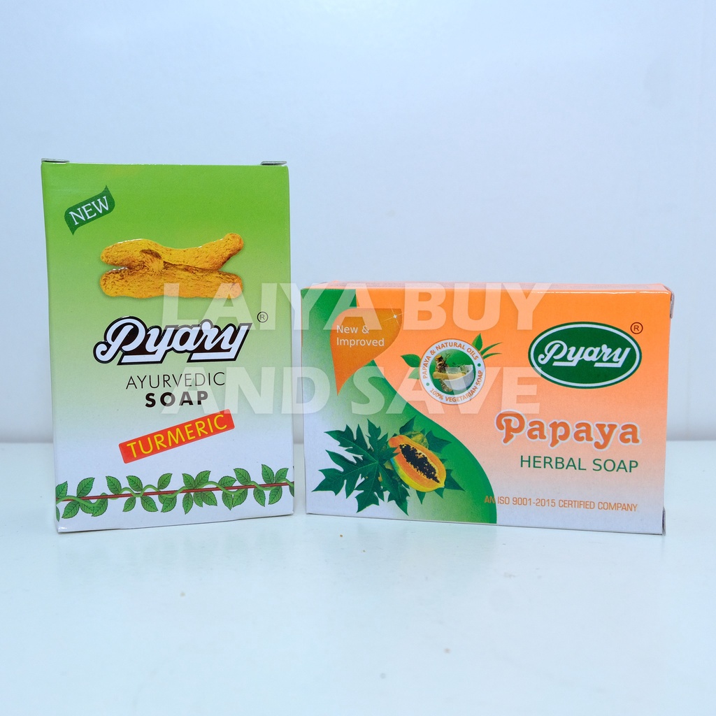 Pyary Ayurvedic Turmeric Soap / Papaya Herbal Soap 75G | Shopee Philippines