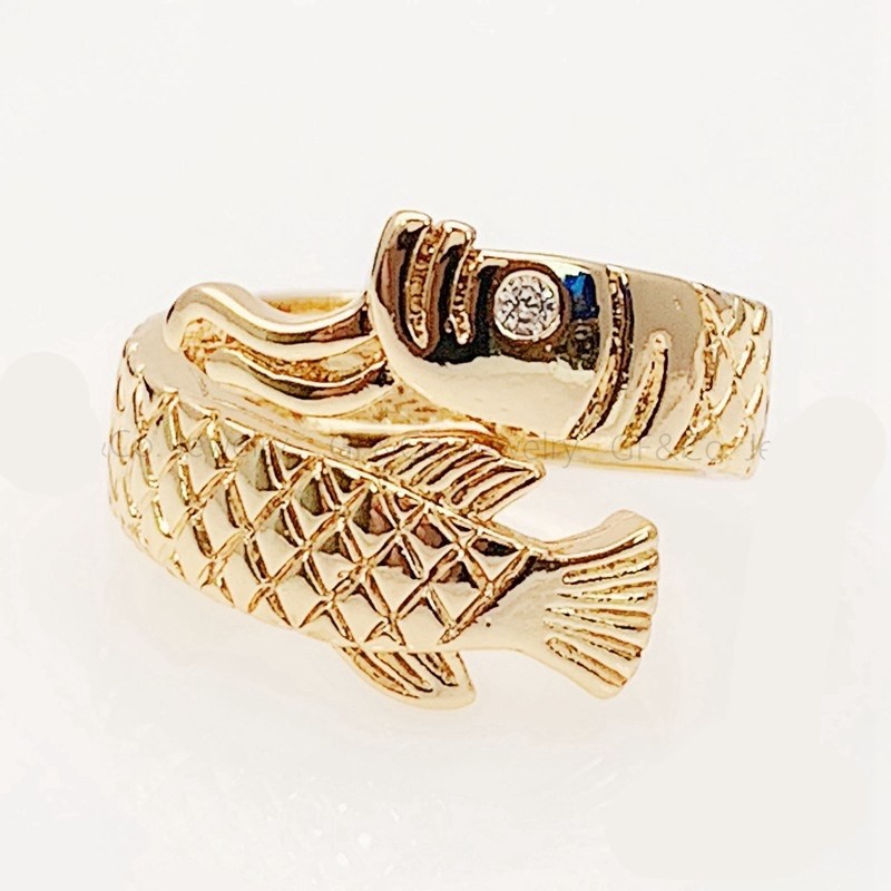 BIG SALE!! Lucky Charm Jewelry Adjustable Ring Crystal Eye Arowana Ring ...