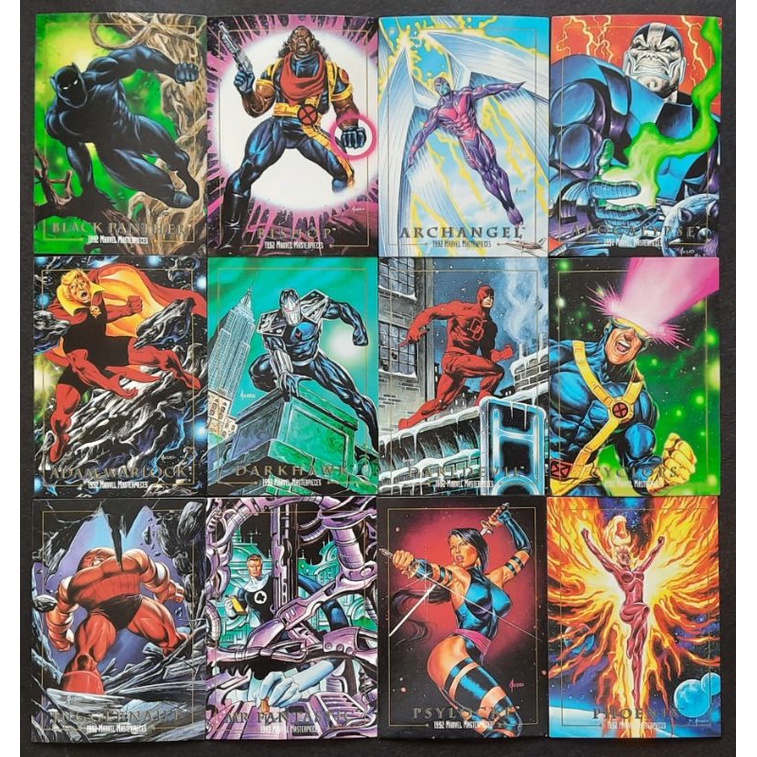 COMPLETE SET! 1992 Skybox Marvel Masterpieces Series 1 Trading Cards ...