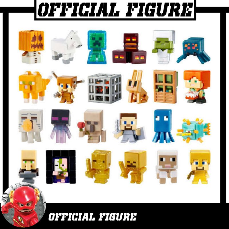 Minecraft Mini Figure Steve Diamond Enderman Alex Zombies Children's ...
