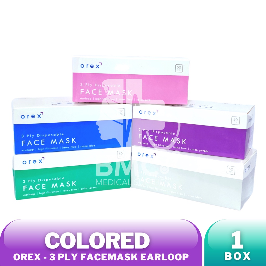 Colored Orex - 3Ply Face mask Earloop | Shopee Philippines