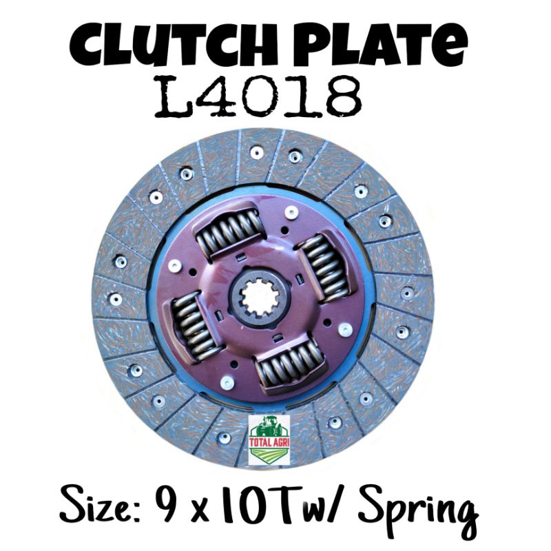 Clutch Plate Disc Lining 9 x 10T w/ Spring Kubota Tractor L4018 Part ...