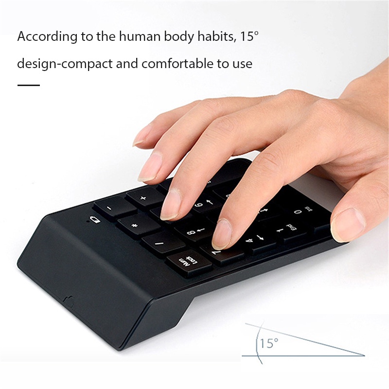 Keypad Mini Wireless Numeric Keypad 18 Keys Digital Keyboard Numpad For ...