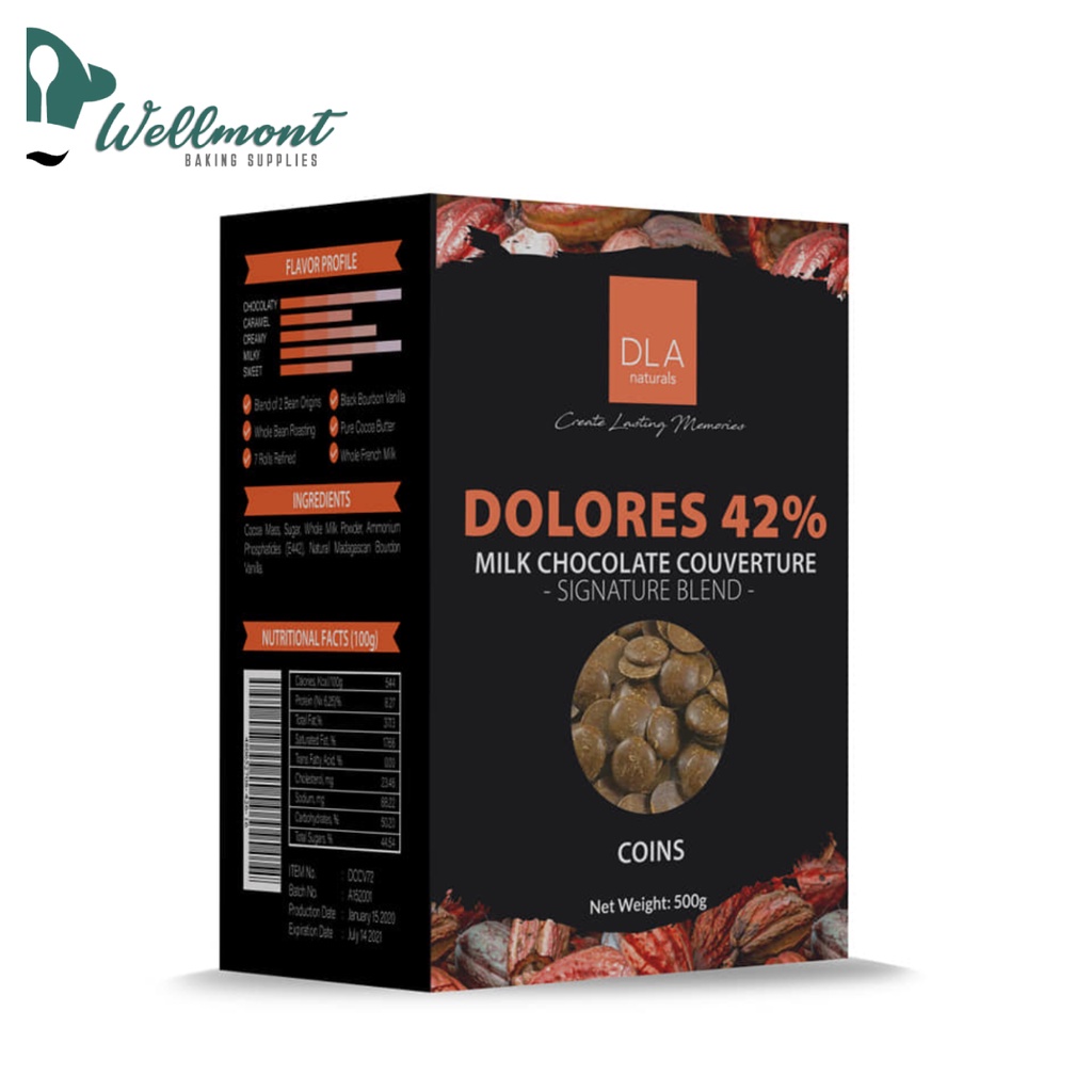 DLA Dolores 42% Dark Chocolate Couverture 500g | Shopee Philippines