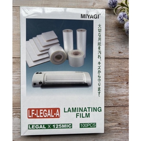 Miyagi Laminating Film Long(Legal) 125 MICRONS 100pcs | Shopee Philippines