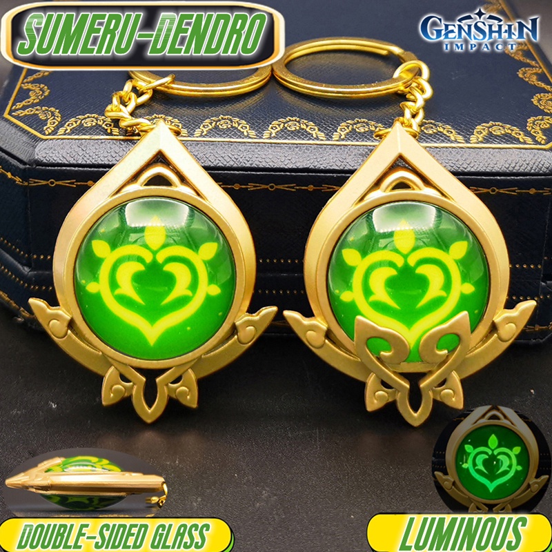 Genshin Impact Sumeru Mondstadt Liyue Inazuma Snezhnaya Vision Keychain ...